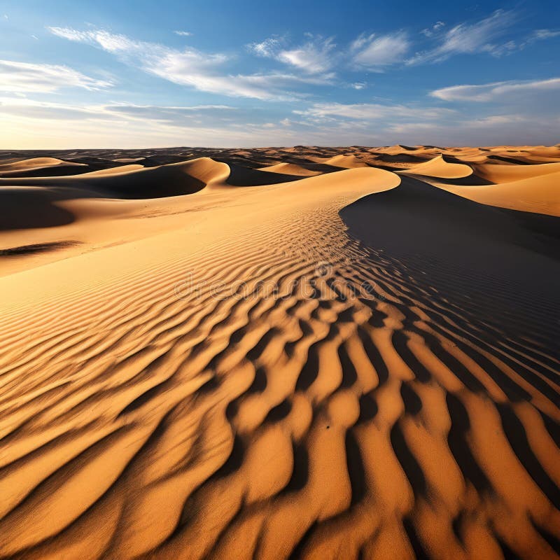 Sand Dune Ripples Wavy Patterns Formed by the Wind Bl Stock Photo ...