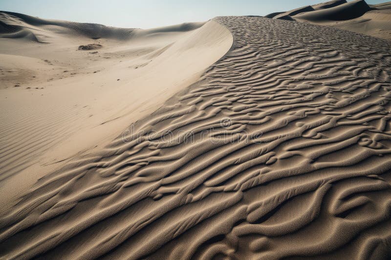 Sand Dune with Swirl Pattern, Reminiscent of Windblown Sand Stock ...