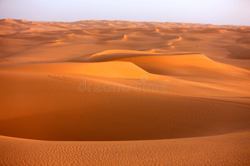 Desert Panorama - Sand Dunes - Sahara, Libya Stock Image - Image of ...
