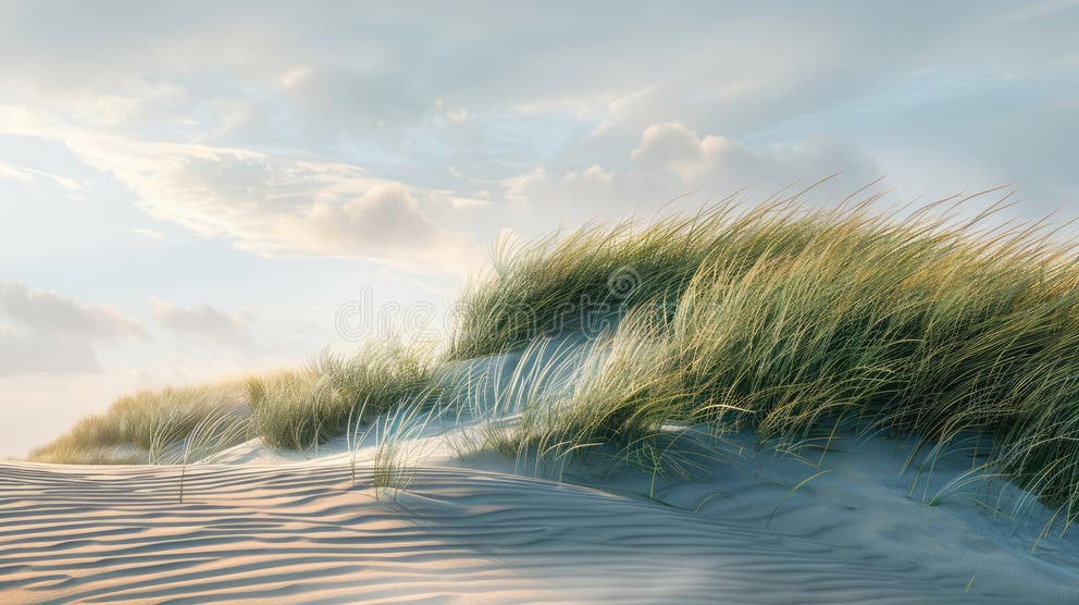 Sand Dunes Bend in the Wind Stock Image - Image of beach, concept ...
