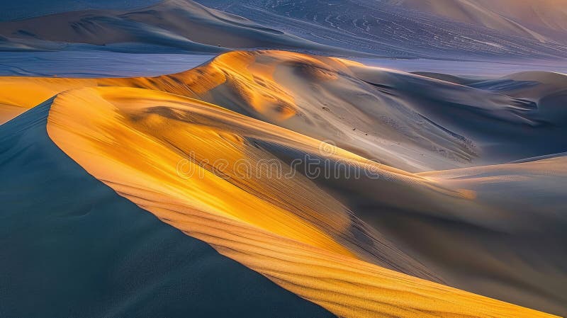 Sand Dunes Bend in the Wind Stock Photo - Image of desert, landscape ...