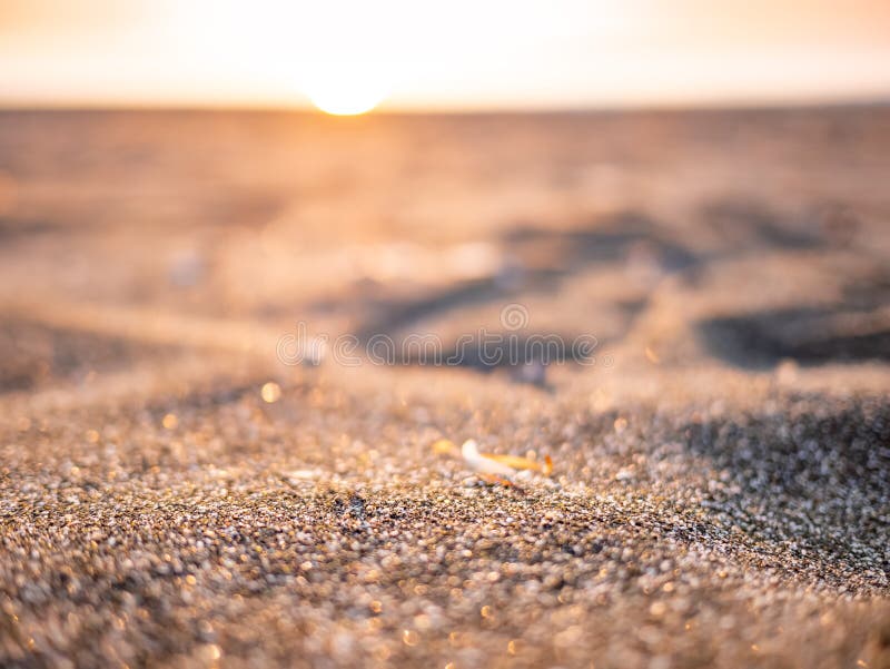 Blurred Sunset On The Beach Stock Photo - Image of cloudscape, sandy ...