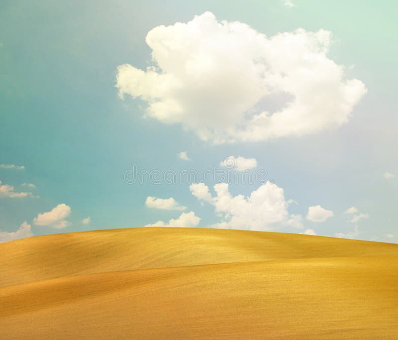 Sand Dunes and Bright Blue Sky Stock Photo - Image of adventure ...