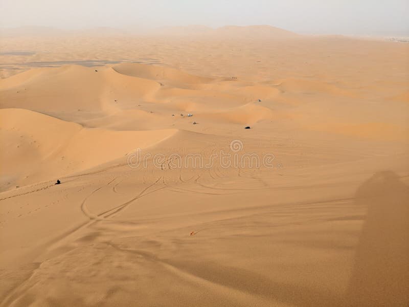 Dune, a Hill of Sand Piled Up by the Wind on Sahara Desert Stock Image ...
