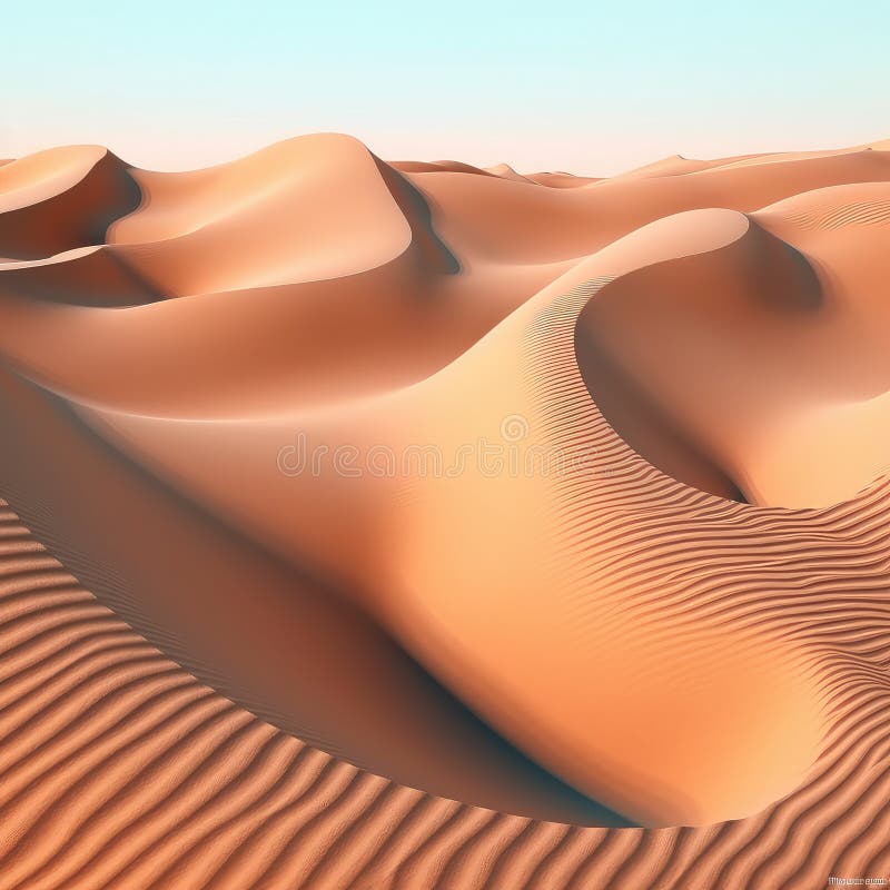 Sand Dunes,Sand Dunes in the Desert, Abstract Background,AI Generated Stock Illustration ...