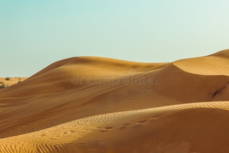 Sand Dunes of the Desert Close Up. Dubai 2019. Stock Photo - Image of ...
