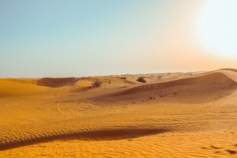 Sand Dunes of the Desert Close Up. Dubai 2019. Stock Photo - Image of ...