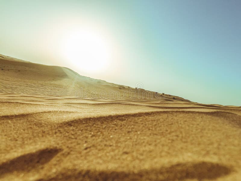 Sand Dunes Of The Desert Close Up. Dubai 2019. Stock Photo - Image of ...