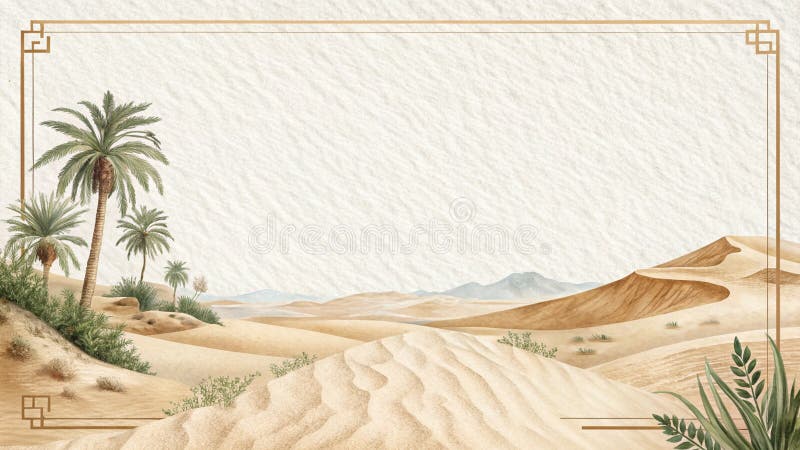 Sand Dune Border Paper Texture Desert Inspired Stock Illustration ...