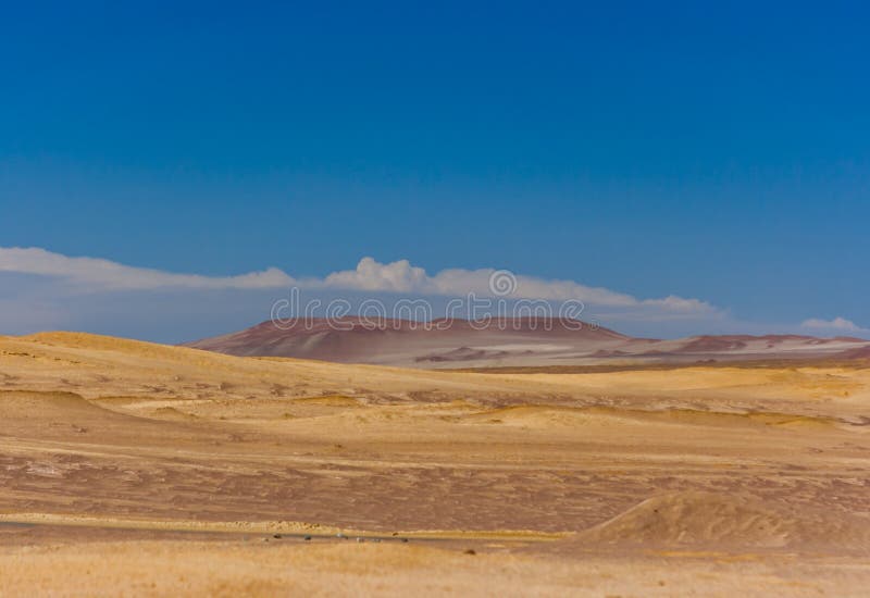 Sand Dunes in the Paracas Peninsula Reserve, Peru Stock Photo - Image ...