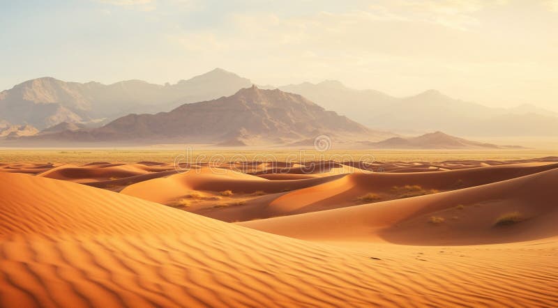 Sand Dunes in the Desert, Desert with Desert Sand, Desert Scene with ...