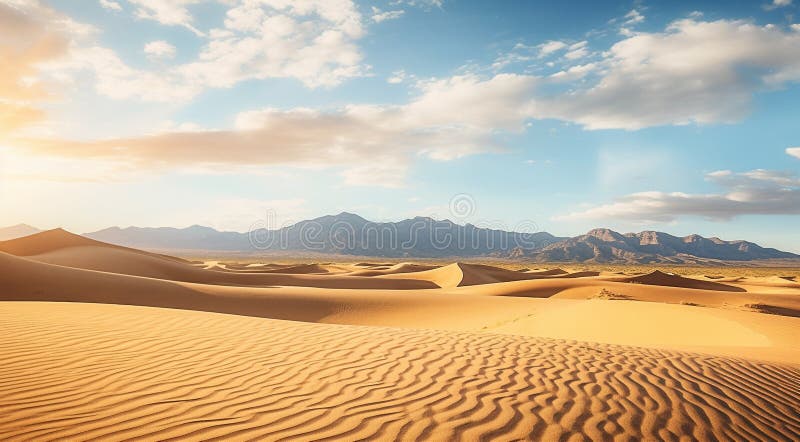 Sand Dunes in the Desert, Desert with Desert Sand, Desert Scene with ...