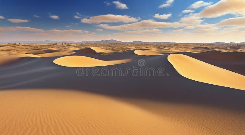 Sand Dunes in the Desert, Desert with Desert Sand, Desert Scene with ...