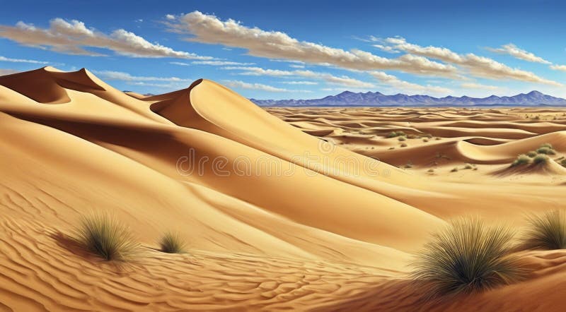 Sand Dunes in the Desert, Desert with Desert Sand, Desert Scene with ...