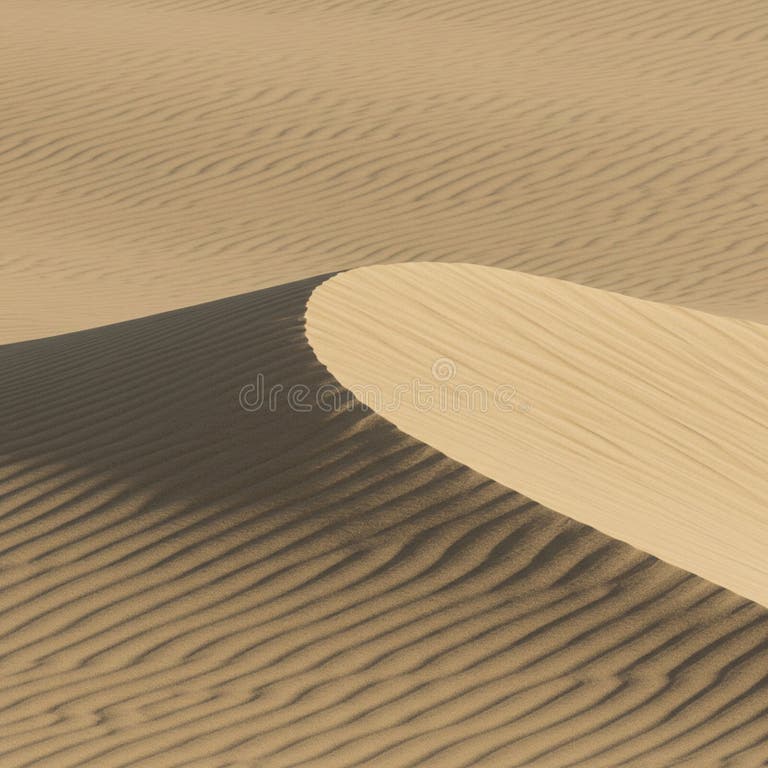 Sand Dunes with Elegantly Curved Ridges and Fine, Parallel Lines of ...