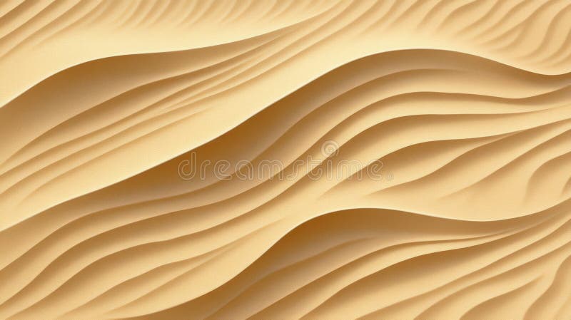 Sand Dunes Flow Smoothly Across Desert Landscape, Endless Sands Theme ...
