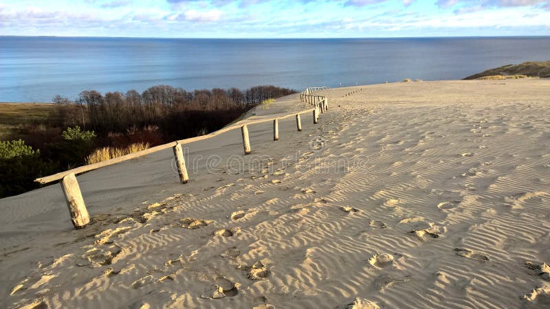 Sand Dunes and Gulf, Lithuania Stock Image - Image of desert, heritage ...