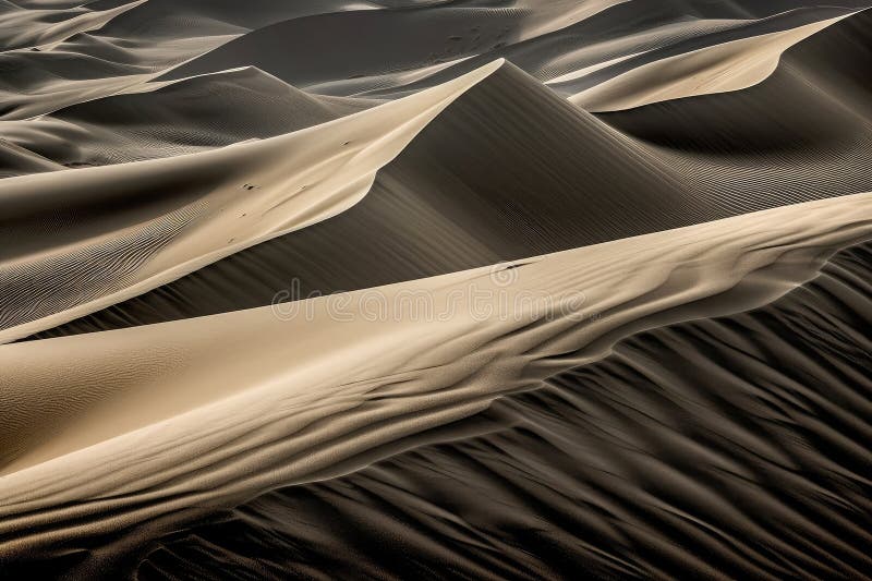 Sand Dunes with Intricate and Mesmerizing Patterns, Resembling Abstract ...