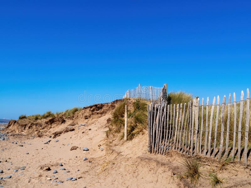 Sand Dunes, North Devon, England. Northam Burrows. Stock Image - Image ...