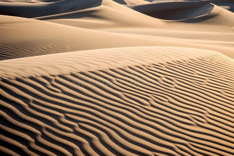 Sand Dunes with Repeating Patterns of Lines and Curves Stock ...