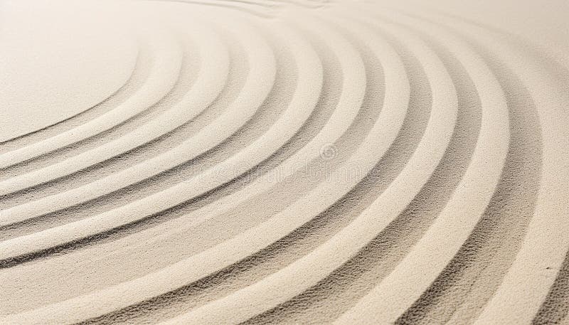 Sand Dunes Ripple in a Striped Wave Pattern Generated by AI Stock Image ...