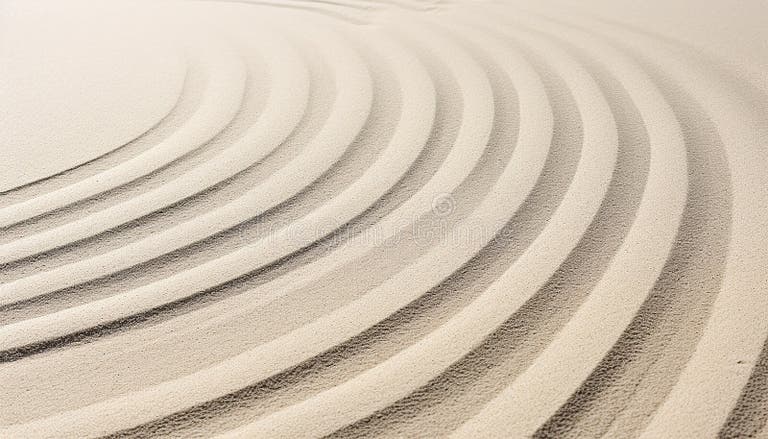 Sand Dunes Ripple in a Striped Wave Pattern Generated by AI Stock Image ...