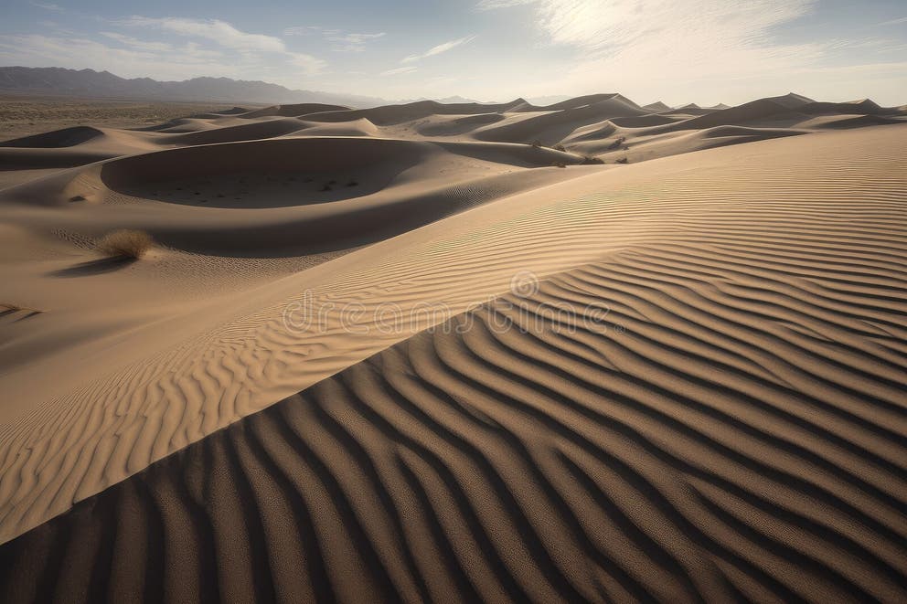 Sand Dunes Ripple in the Wind, Creating Mesmerizing Patterns Stock ...
