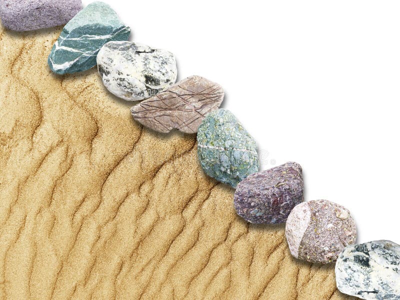 Sand Dunes, Rocks in a Limited Background Stock Illustration ...