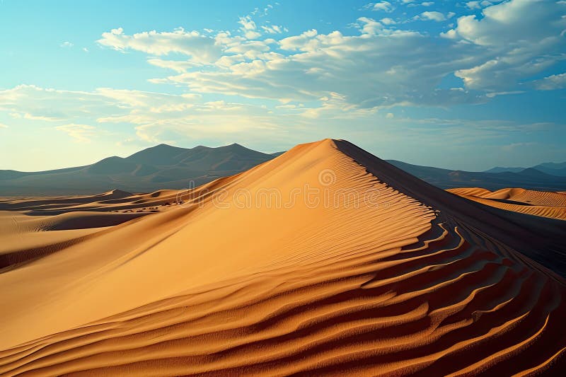 Sand Dunes Sculpted by the Desert Wind Stock Illustration - Illustration of nature, north: 376587331