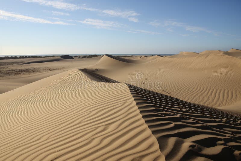 Sand Dunes Shaped Like Waves, with the Sand Cresting and Breaking Stock ...