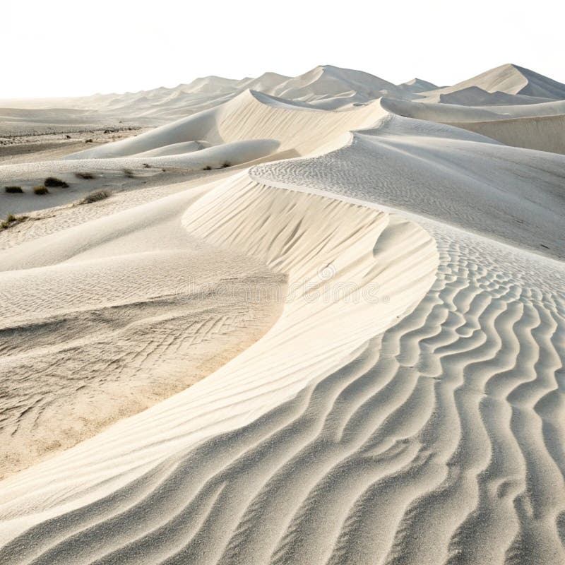 Sand Dunes with Smooth Wavy Patterns Stock Illustration - Illustration ...