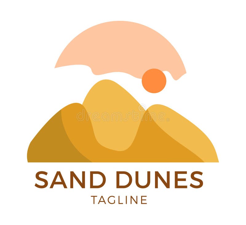 Sand Dunes Vector Logo Template Design Stock Vector - Illustration of ...