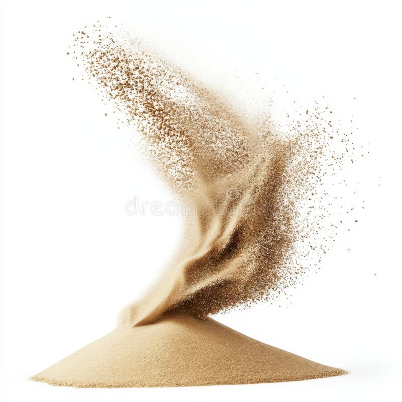 Sand Explosion Clipart Isolated White Background Stock Illustration ...