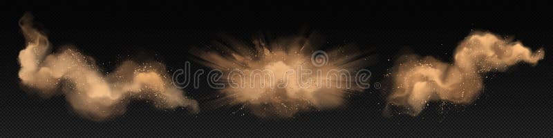 Sand Explosion with Dirt and Cloud Smoke Vector Stock Vector ...