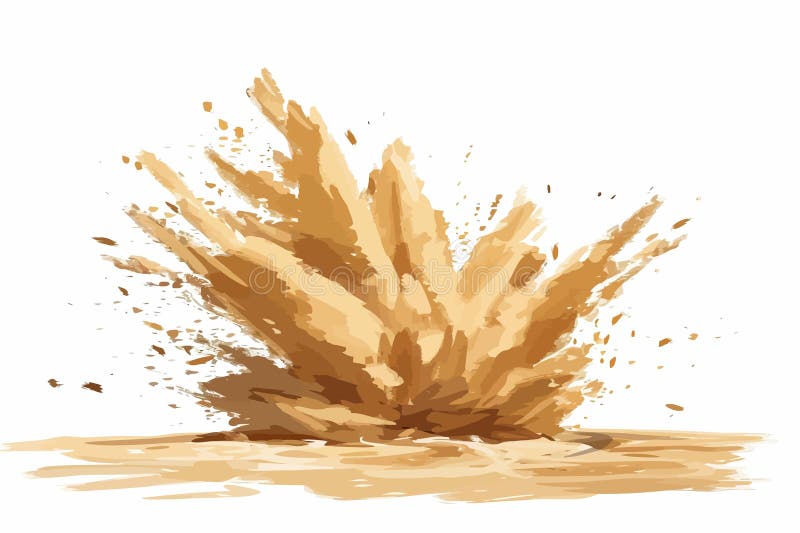 Sand Explosion Isolated Illustration Stock Vector - Illustration of ...