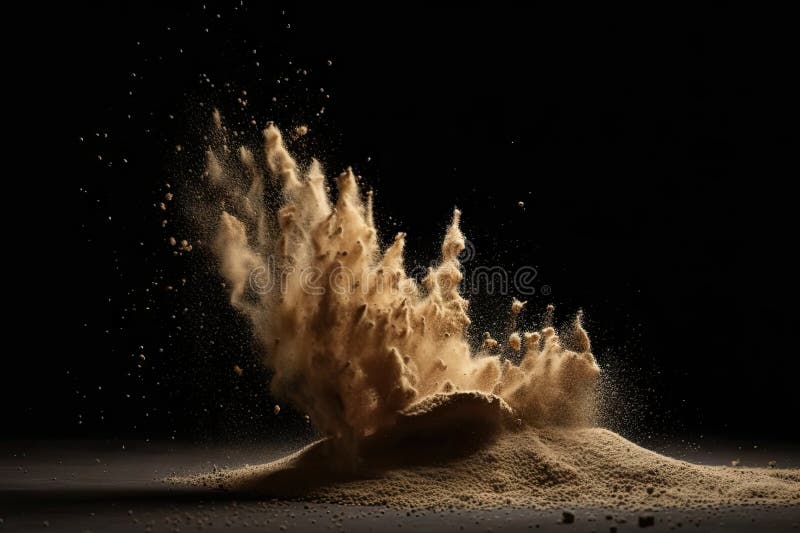 Sand Explosion in Slow Motion, with Individual Grains Flying through ...