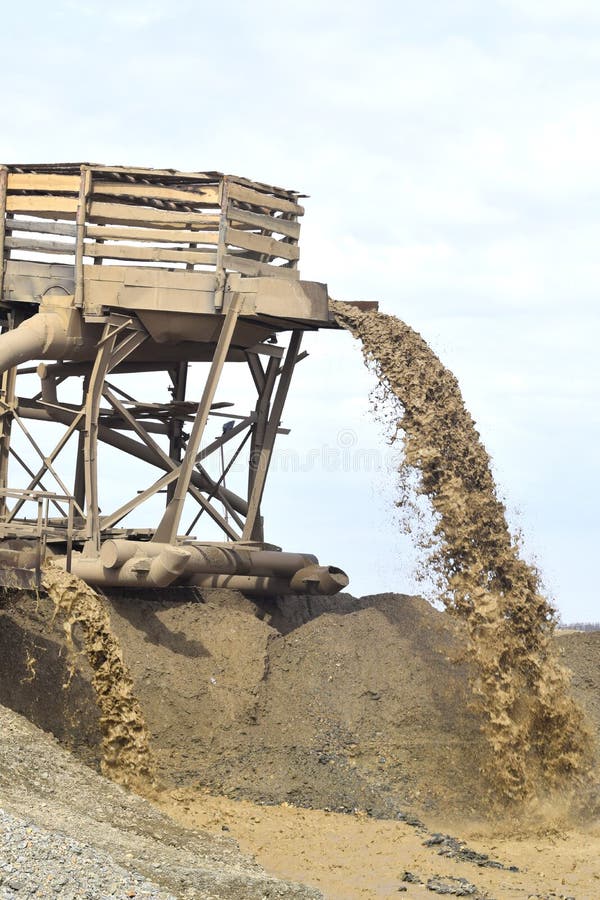 Sand Extraction for the Production Stock Image - Image of mining ...