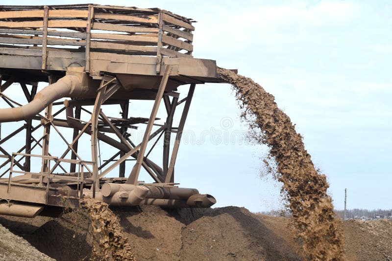 Sand Extraction for the Production Stock Photo - Image of industry ...