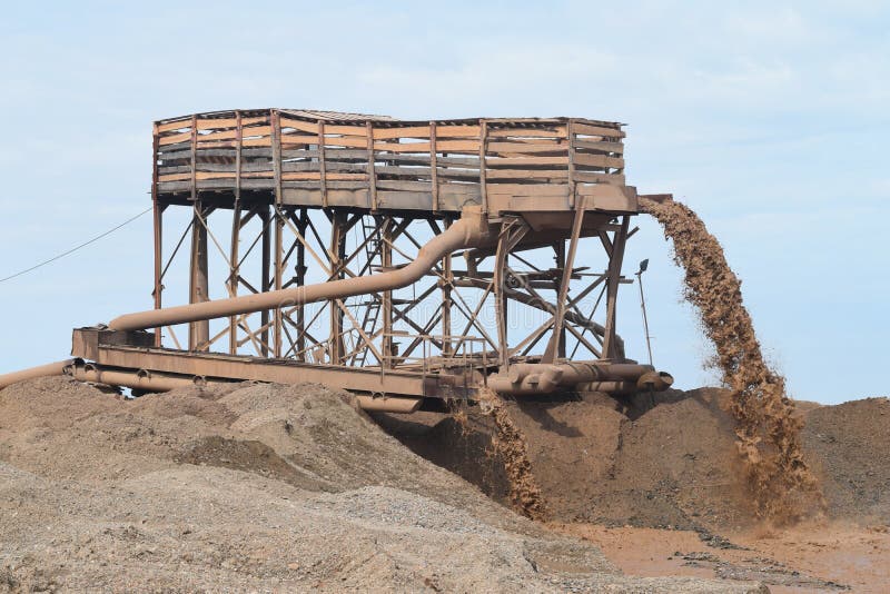 Sand Extraction for the Production Stock Photo - Image of dredger ...