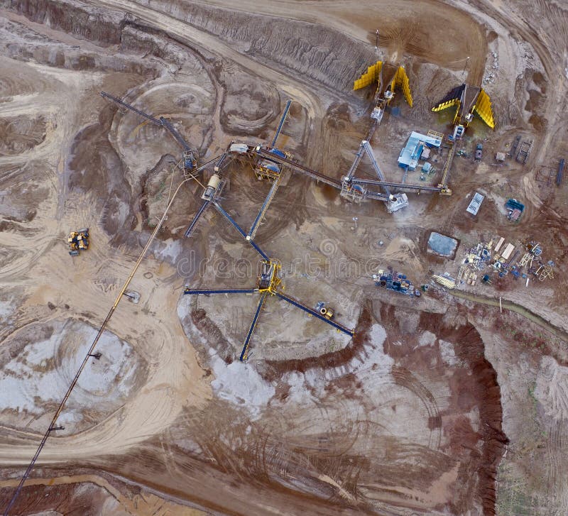 A Sand Extraction in a Quarry Stock Image - Image of bulldozer, heavy ...