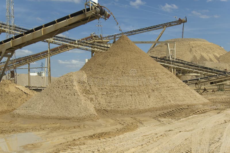Sand extraction site stock image. Image of loader, hatch - 6229733