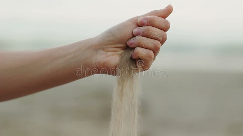 Sand Falling from Hand stock footage. Video of vacation - 62661826