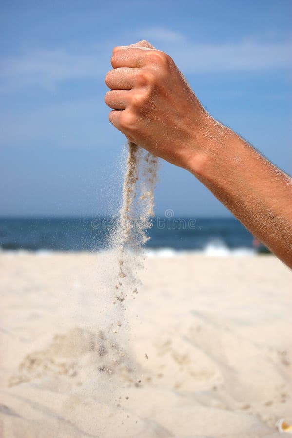 Sand Falling from the Man S Hand Stock Image - Image of dirt, lost ...