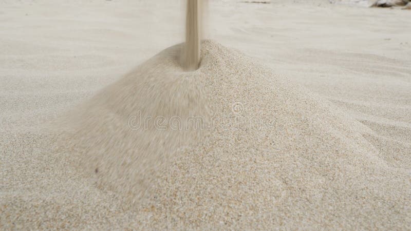 Sand forms a pile stock footage. Video of mineral, grain - 274190998