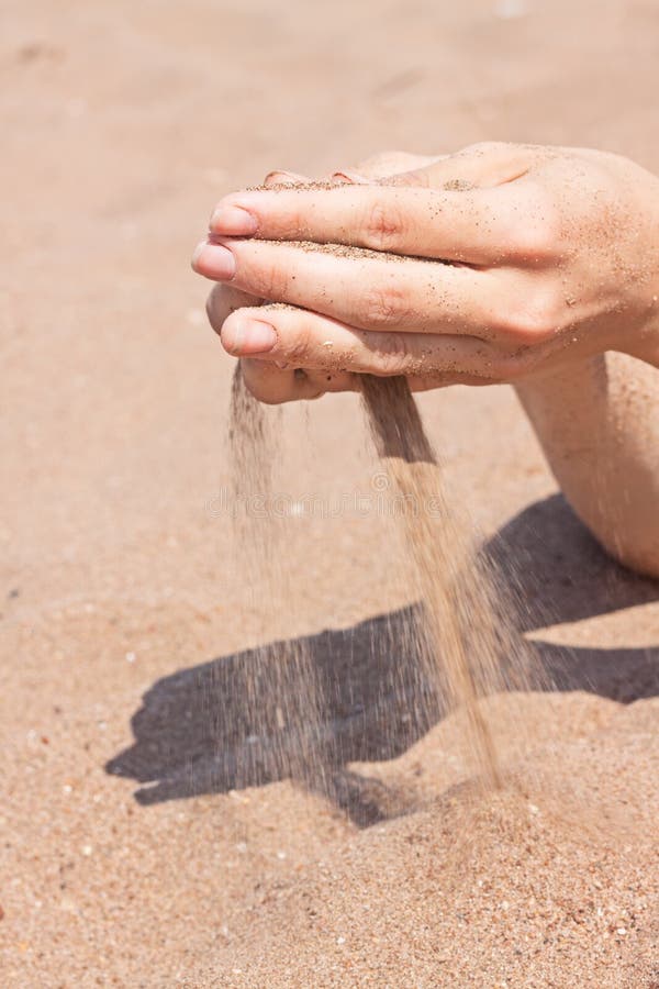 Sand in female hands stock photo. Image of motion, destinations - 2649406