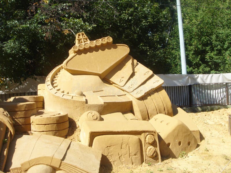Sand Figures, a Castle, a Sculptural Composition at an Exhibition in ...