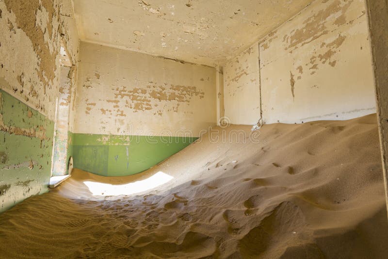 Sand Filled Room at Kolmanskop Stock Image - Image of kolmanskop, namib ...