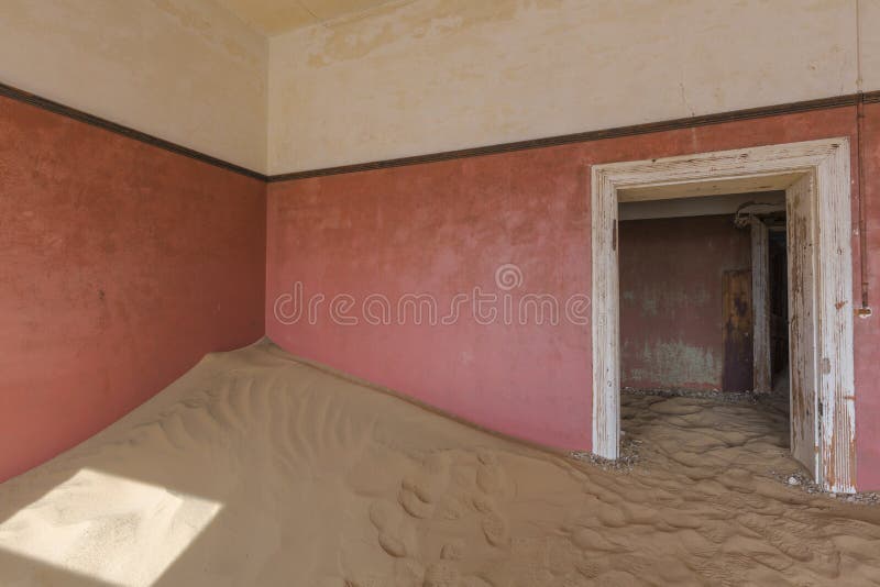 Sand Filled Room in Ghost House Stock Photo - Image of kolmanskop, room ...