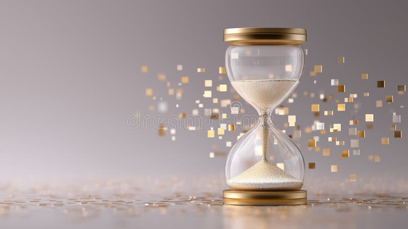 Sand Flows through Hourglass in Captivating Display of Time Passing ...
