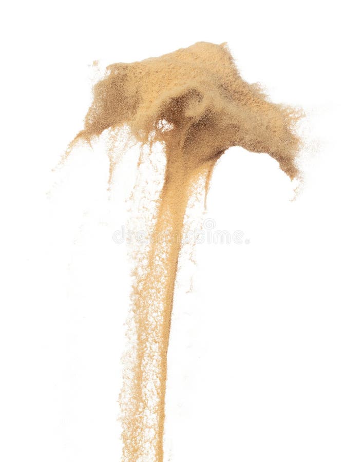 Sand Flying Explosion, Golden Grain Wave Explode. Abstract Cloud Fly ...